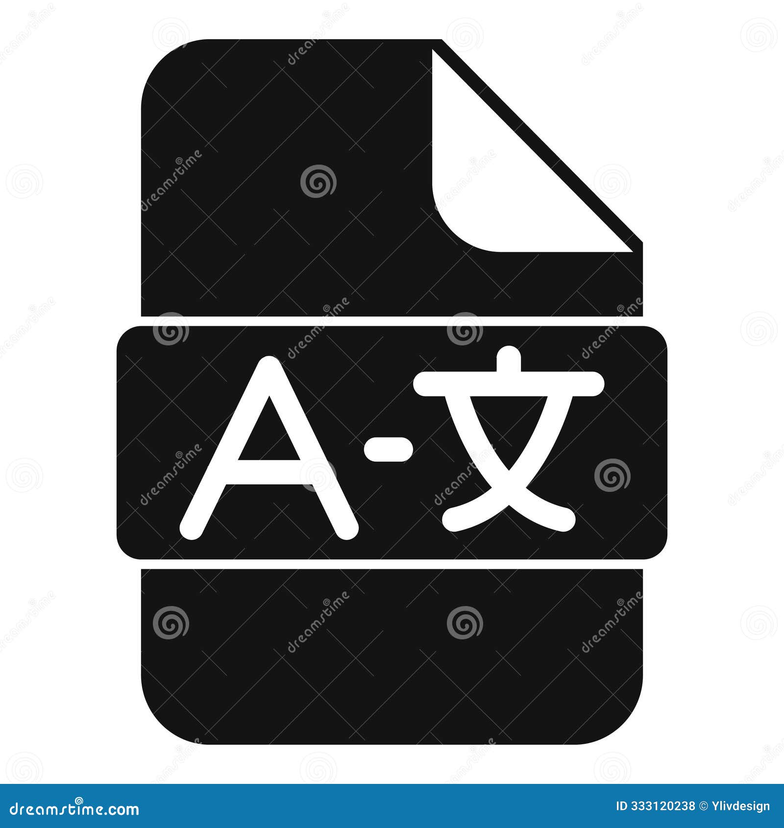 Language File Showing Different Alphabet Letters Icon Stock ...