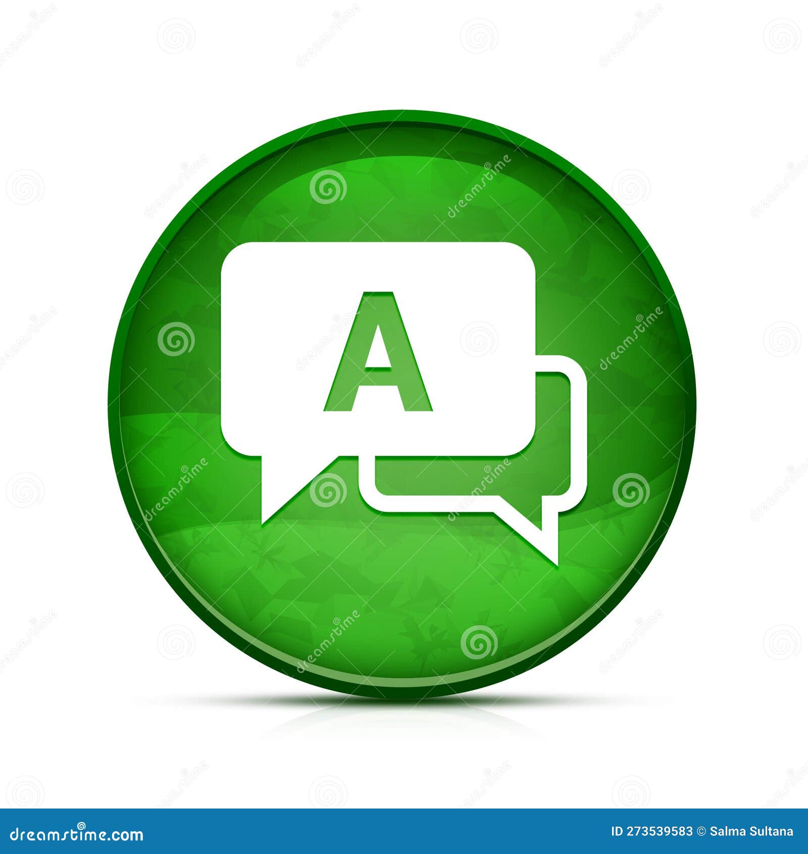 Language Icon on Classy Splash Green Round Button Illustration Stock ...