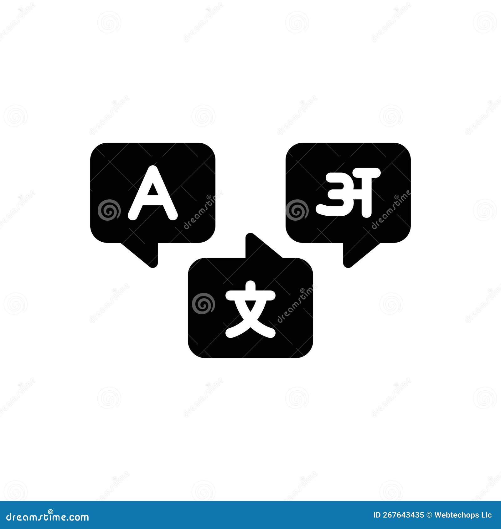 Black Solid Icon for Language, Speech and Mother Stock Vector ...