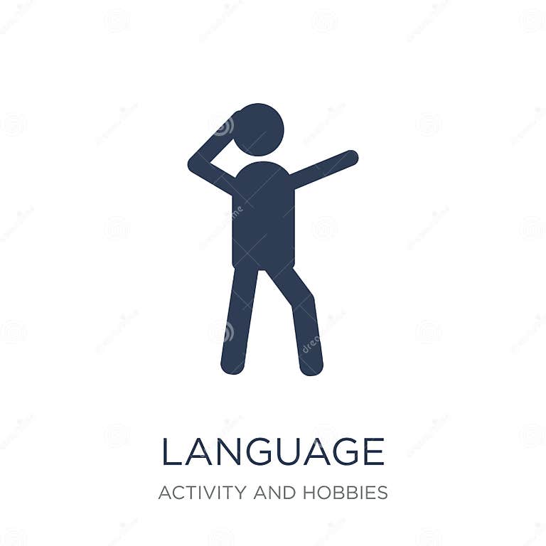 Language Icon. Trendy Flat Vector Language Icon on White Background ...