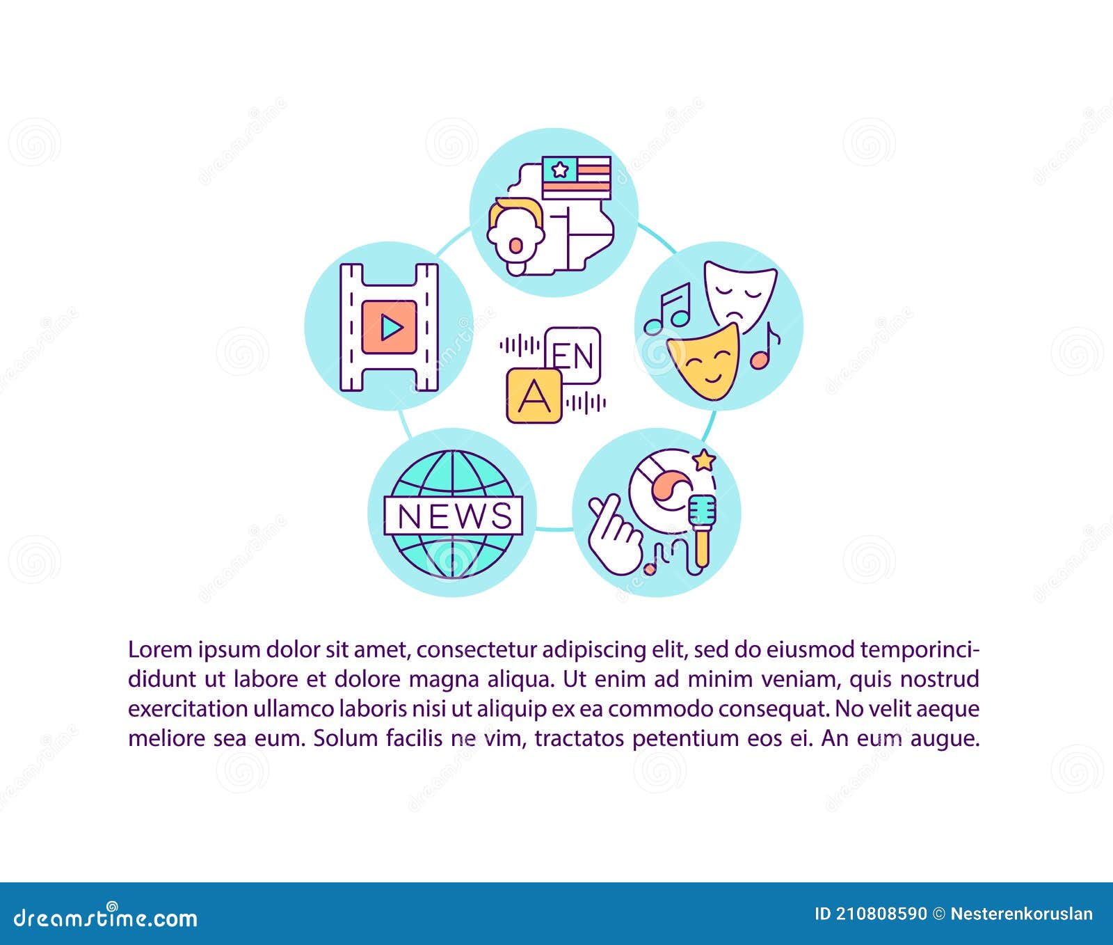 Language Immersion School Isolated Cartoon Vector Illustration Set ...