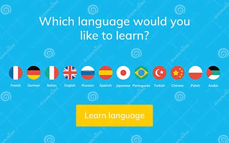 Language Learn Vector Banner Design. Language Course English Different ...