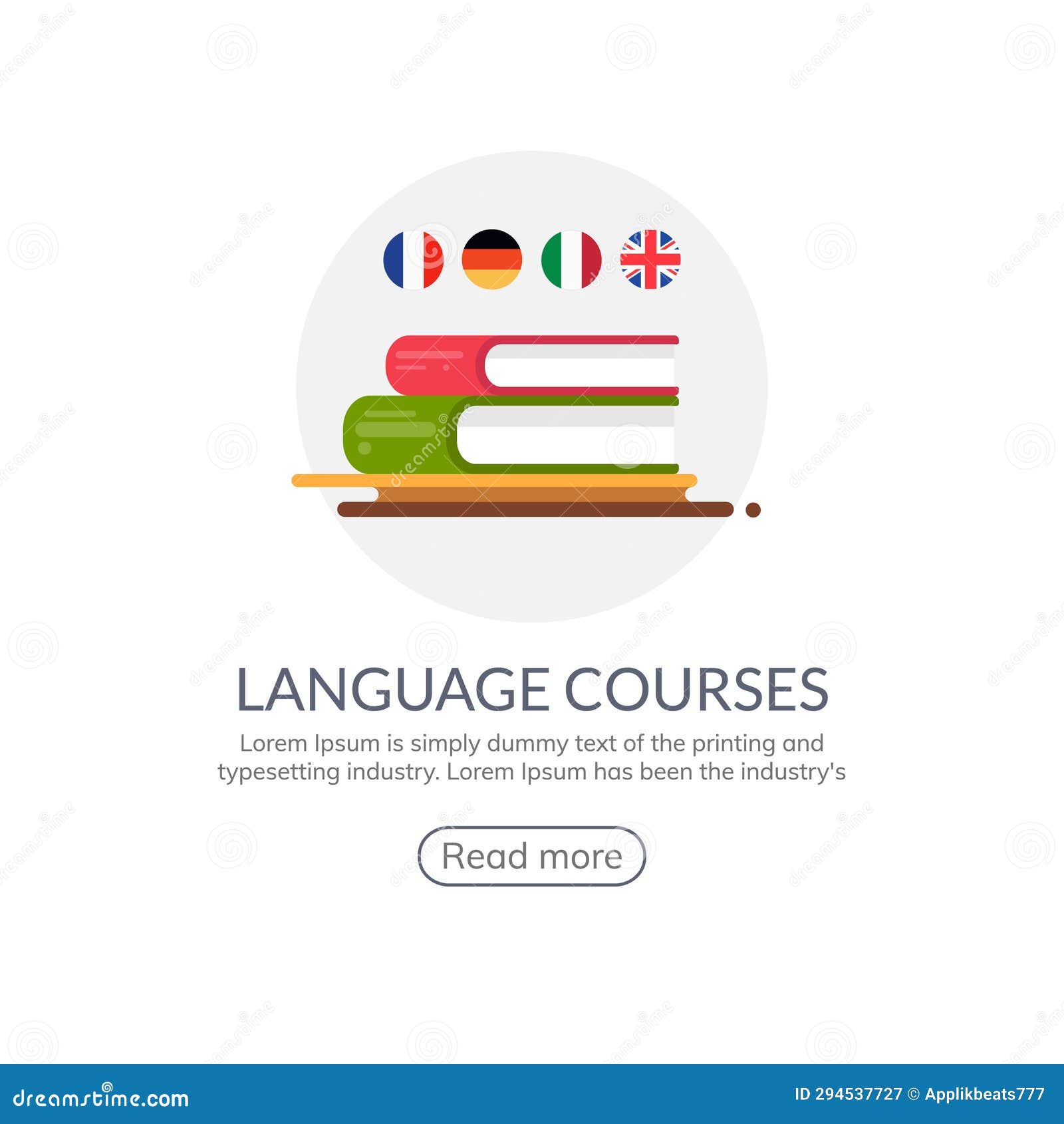 Language Learn Vector Banner Design. Language Course English Different ...