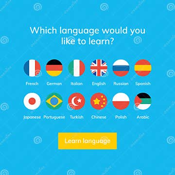 Language Learn Vector Banner Design. Language Course English Different ...