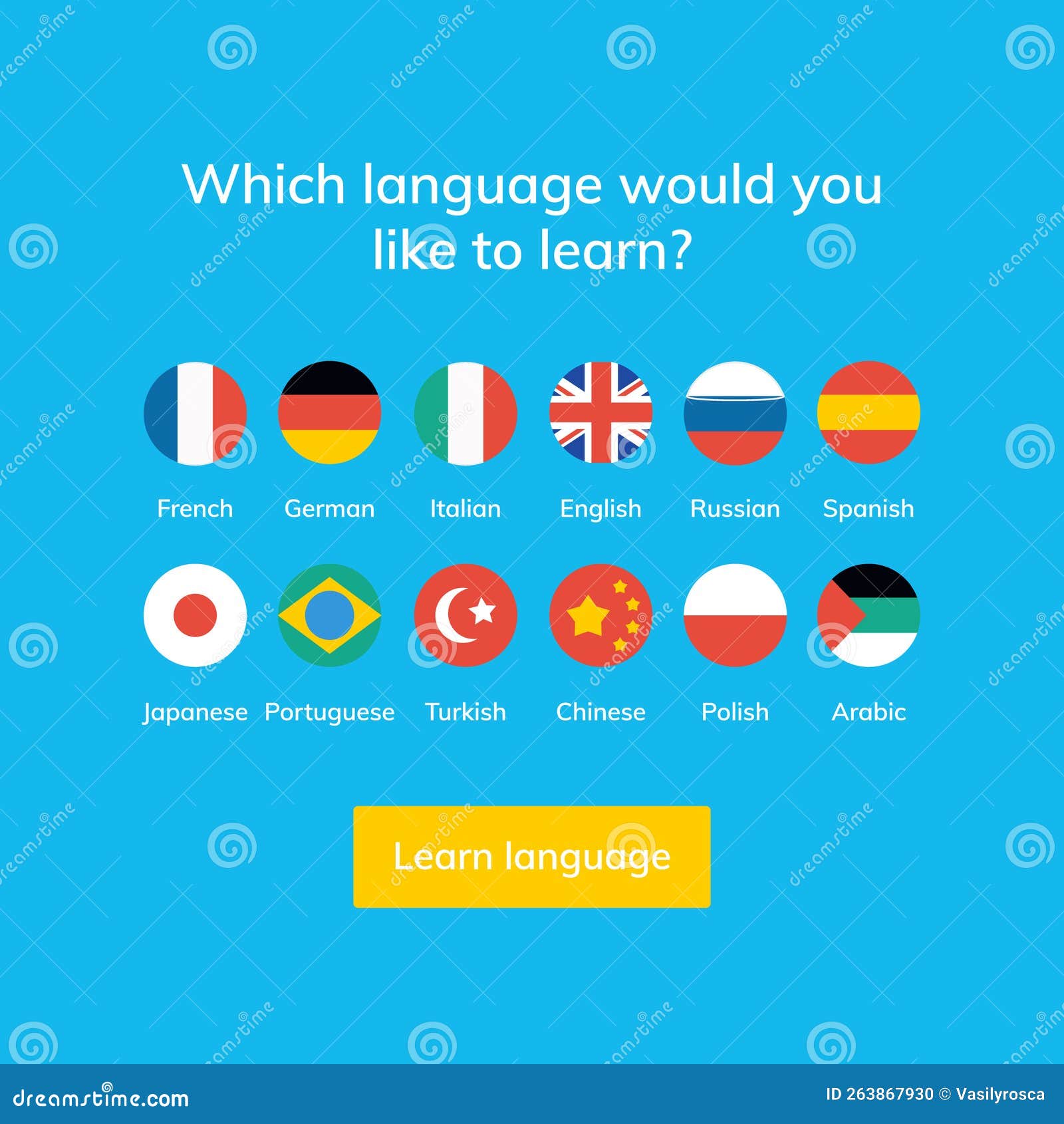 Language Learn Vector Banner Design. Language Course English Different ... Language Learn Vector Banner Design. Language Course English Different ...