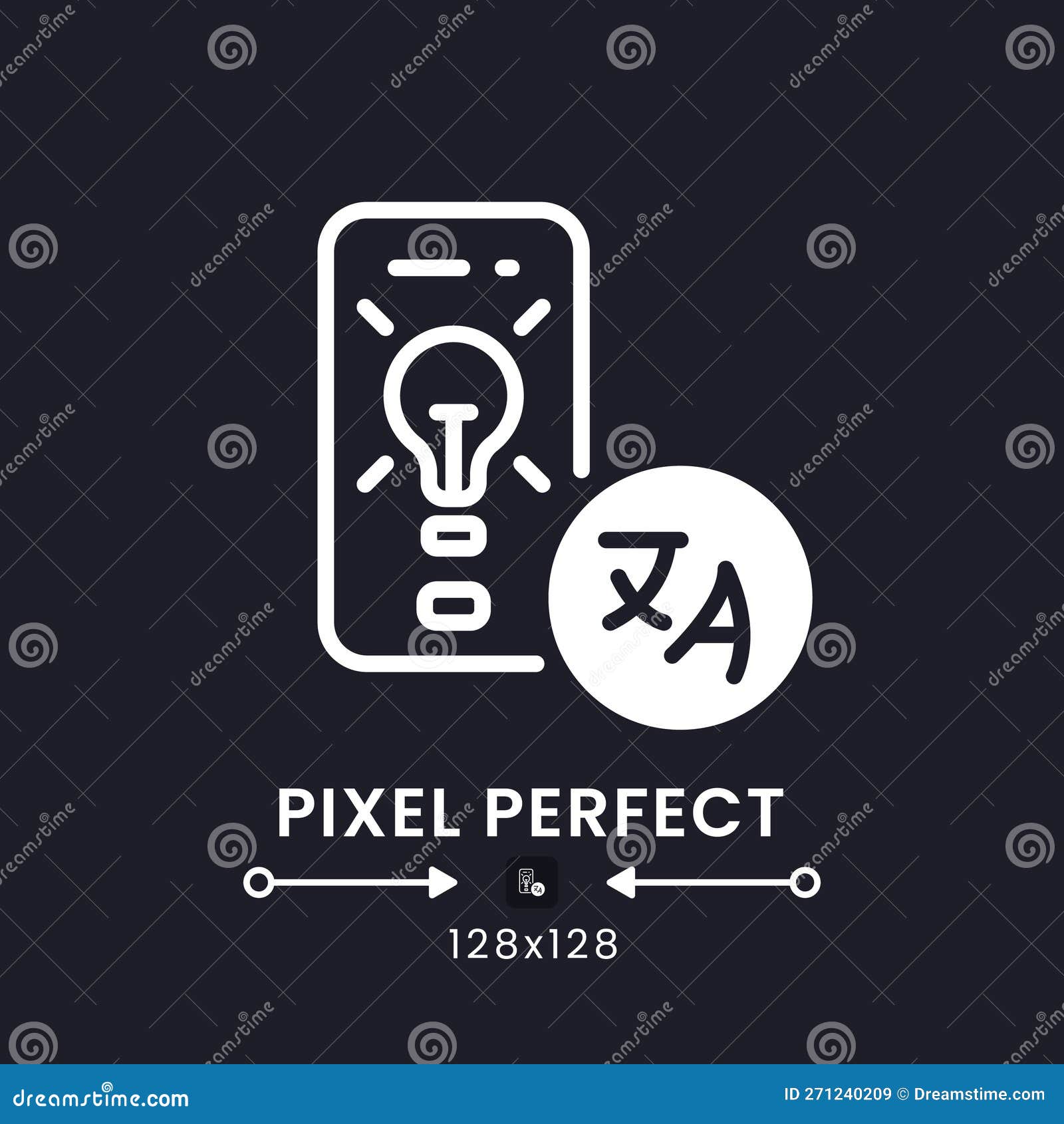 Language Learning App White Solid Desktop Icon Stock Vector ...