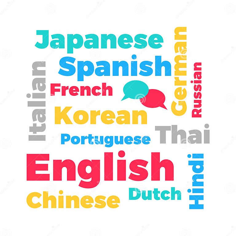 Language Learning Concept stock illustration. Illustration of education ...