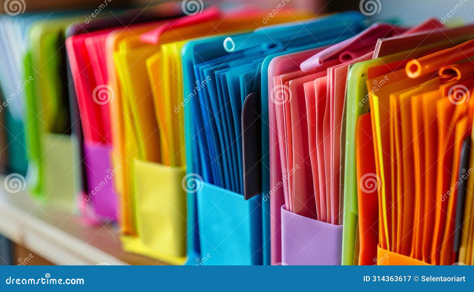 Language Learning with Labeled Folders Stock Illustration ...
