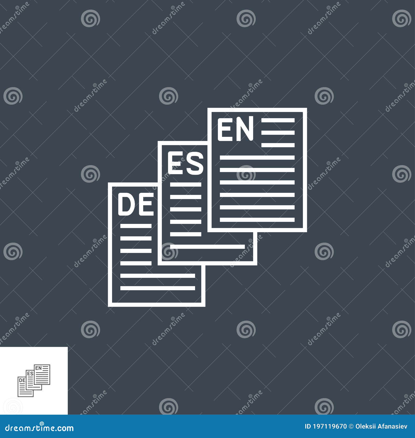 Language Line Icon stock vector. Illustration of simple - 197119670