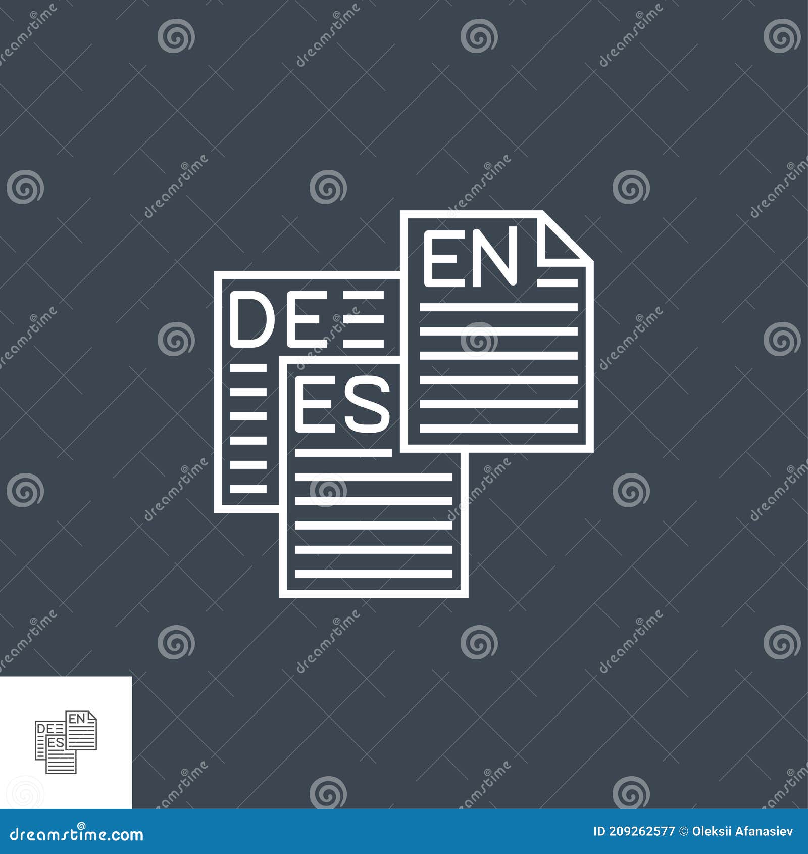 Language Line Icon stock vector. Illustration of icon - 209262577