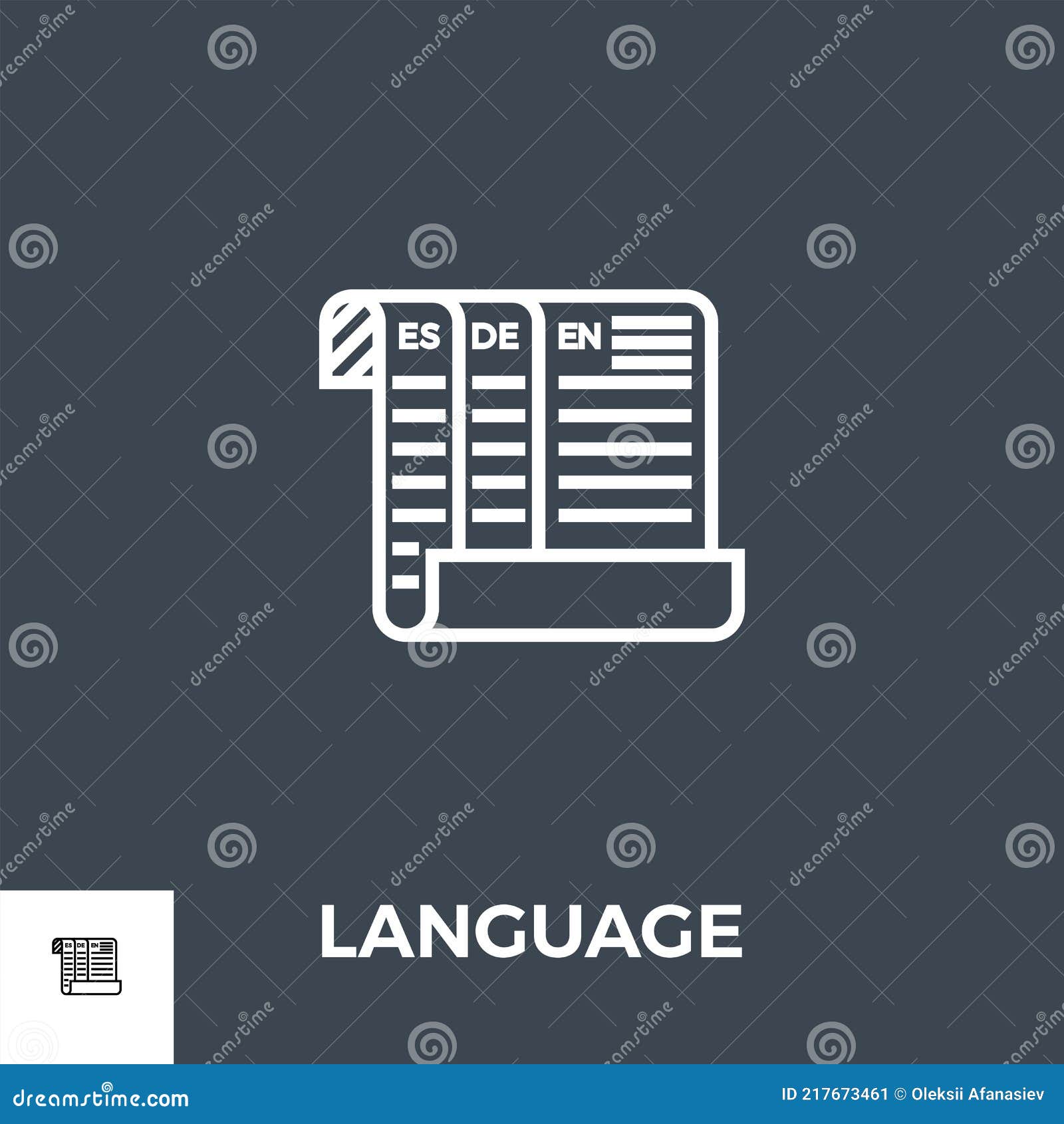 Language Line Icon stock vector. Illustration of design - 217673461