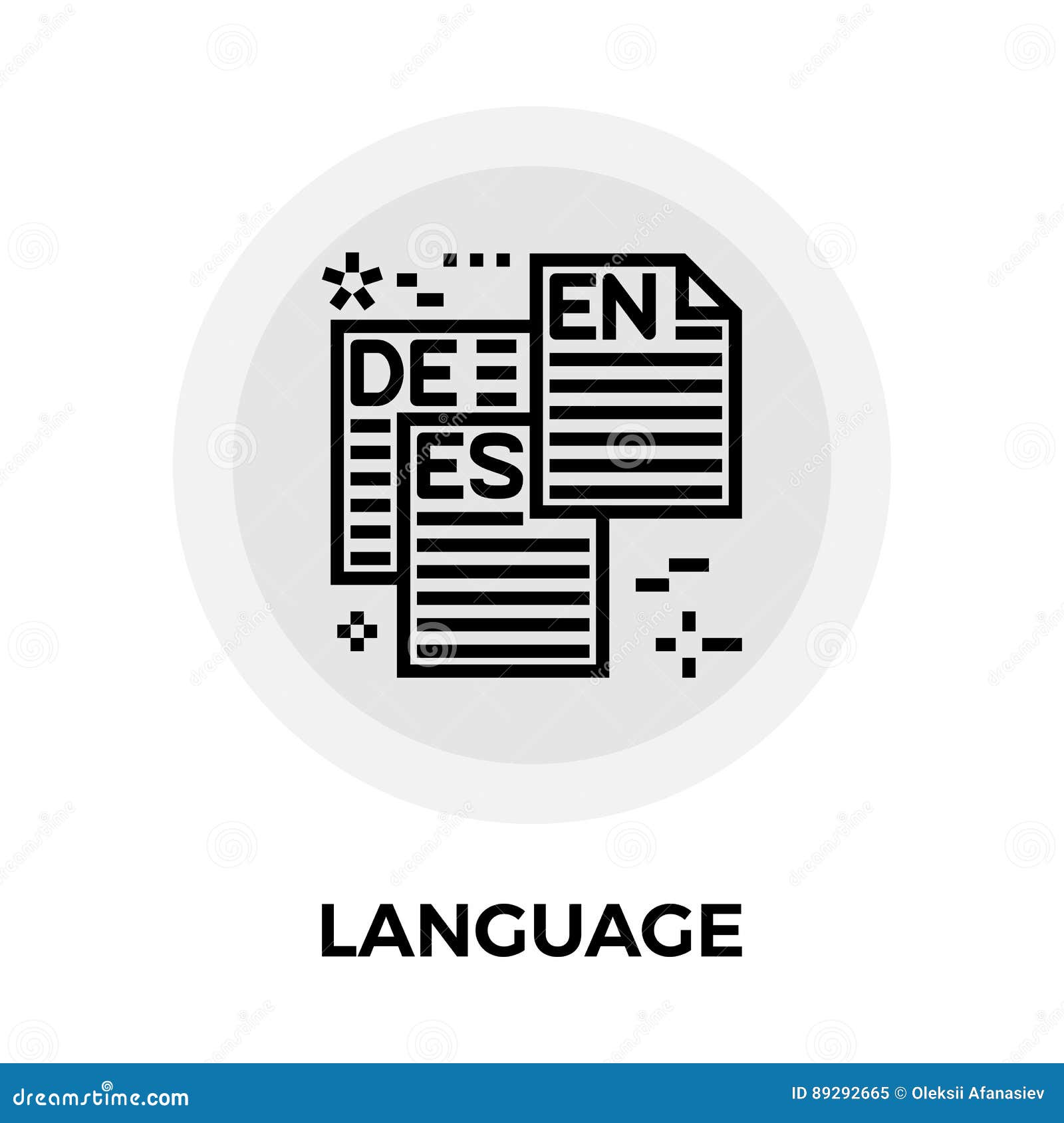 Language Line Icon stock vector. Illustration of speak - 89292665