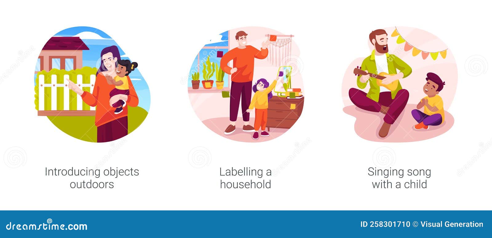 Language and Speaking Development Isolated Cartoon Vector Illustration ...