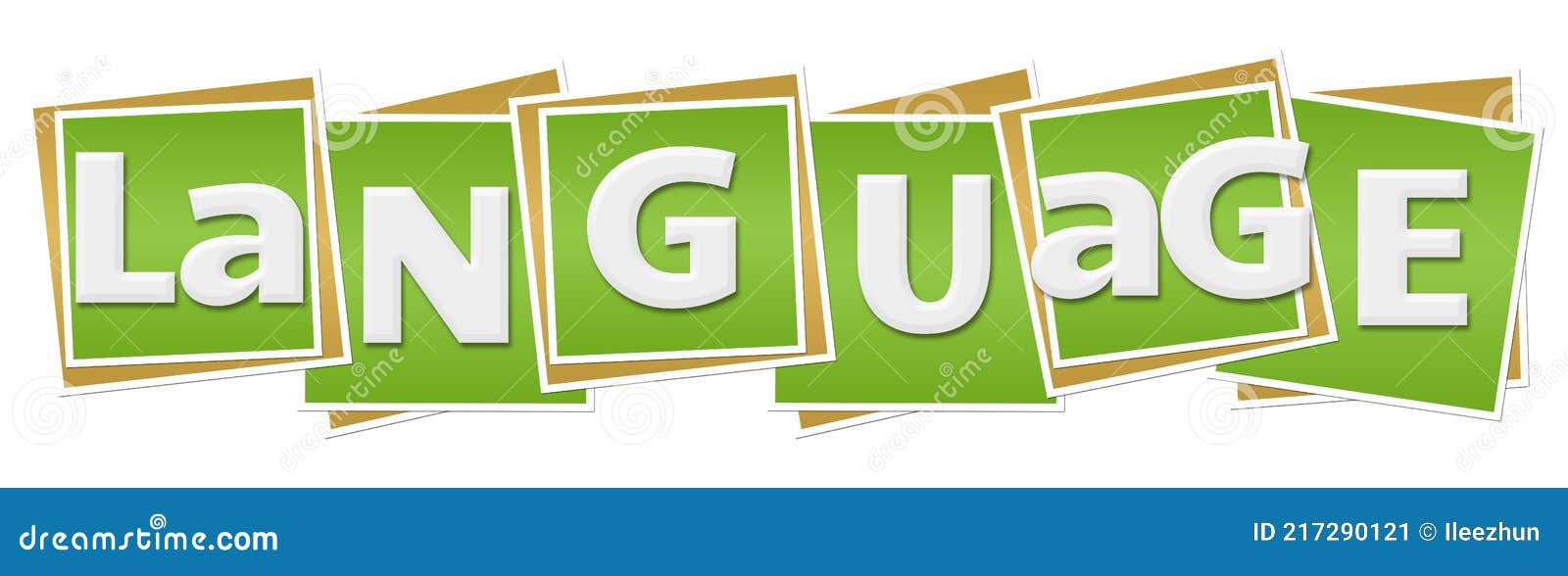 Language Green Blocks stock illustration. Illustration of foreign ...