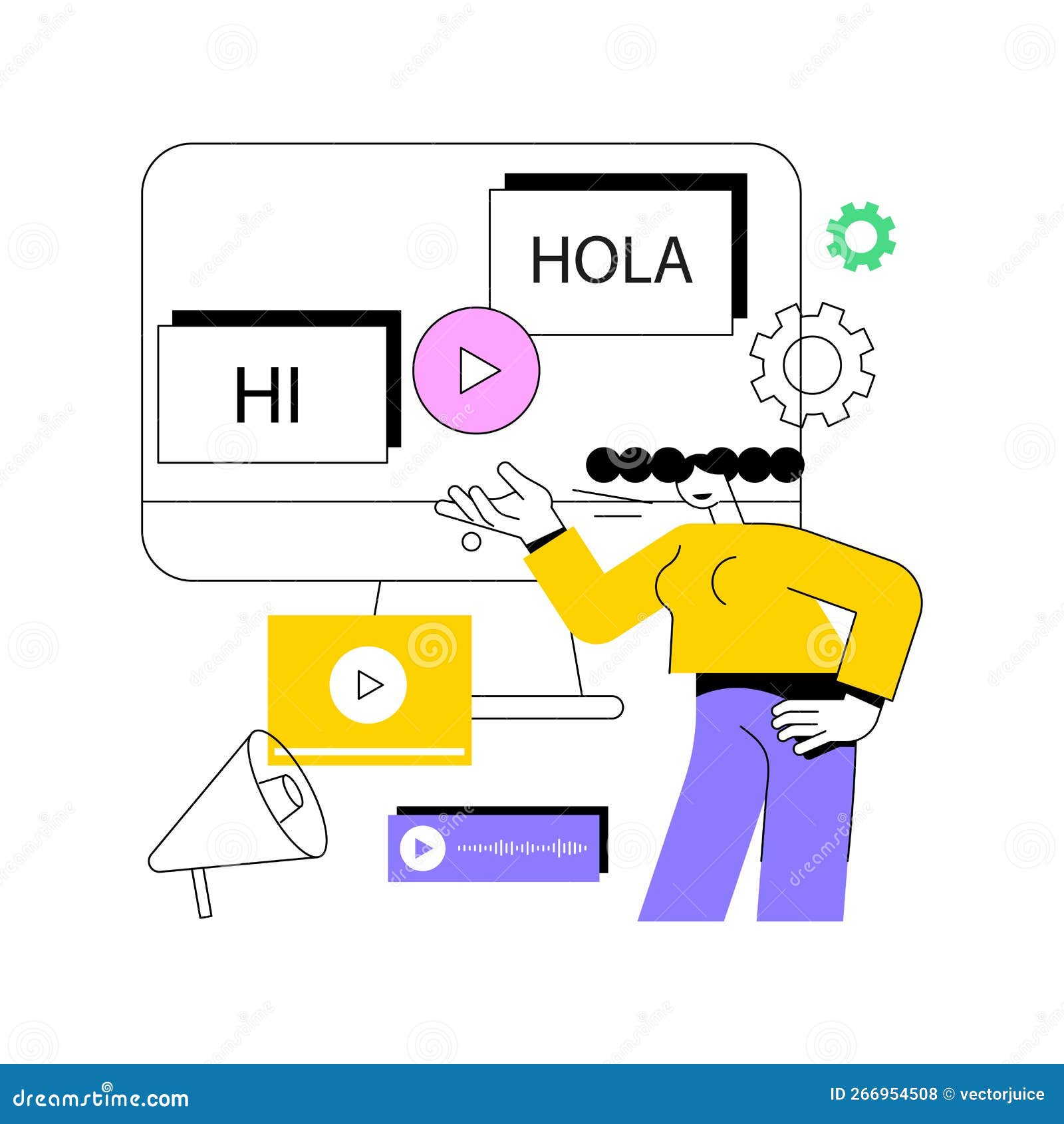 Language Translation Abstract Concept Vector Illustration Stock Vector ...