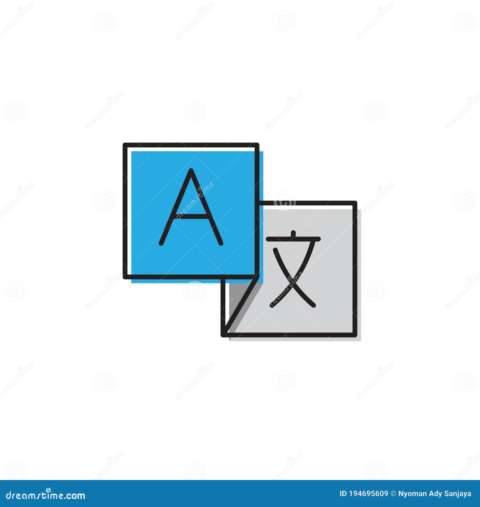 Language Translation Vector Icon Symbol Isolated on White Background ...