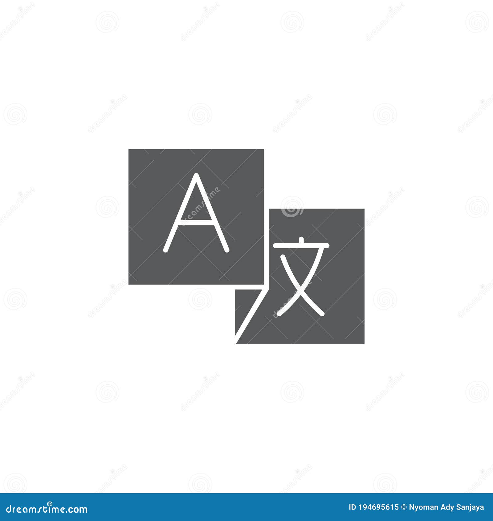 Language Translation Vector Icon Symbol Isolated on White Background ...