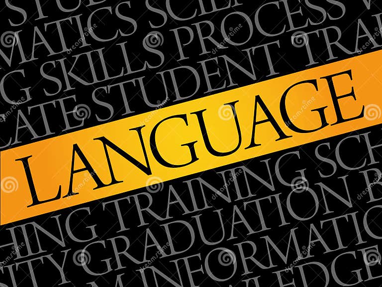 LANGUAGE word cloud stock illustration. Illustration of business ...