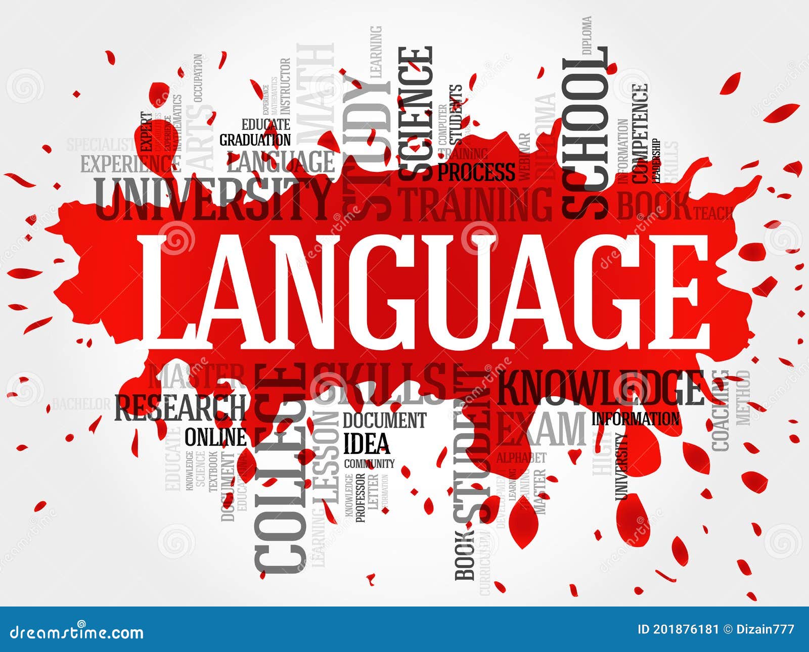 LANGUAGE word cloud stock illustration. Illustration of concept - 201876181