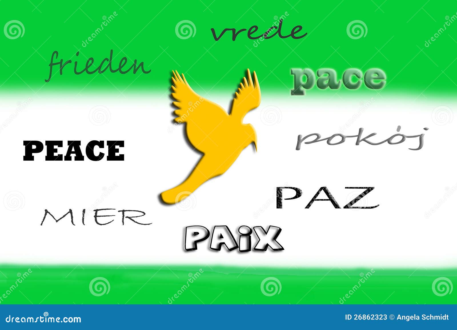 Languages of Peace stock illustration. Illustration of yellow - 26862323