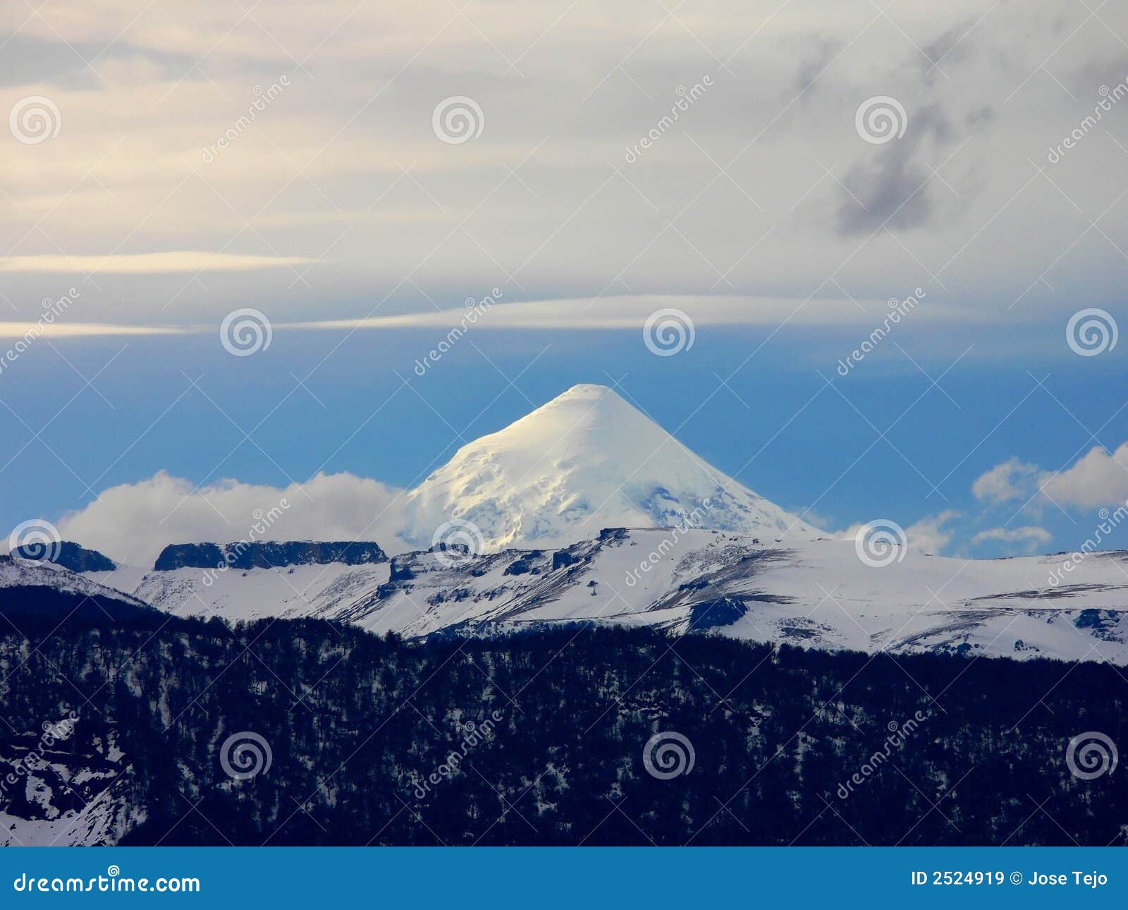 Lanin volcano stock image. Image of landscape, lanin, andes - 2524919