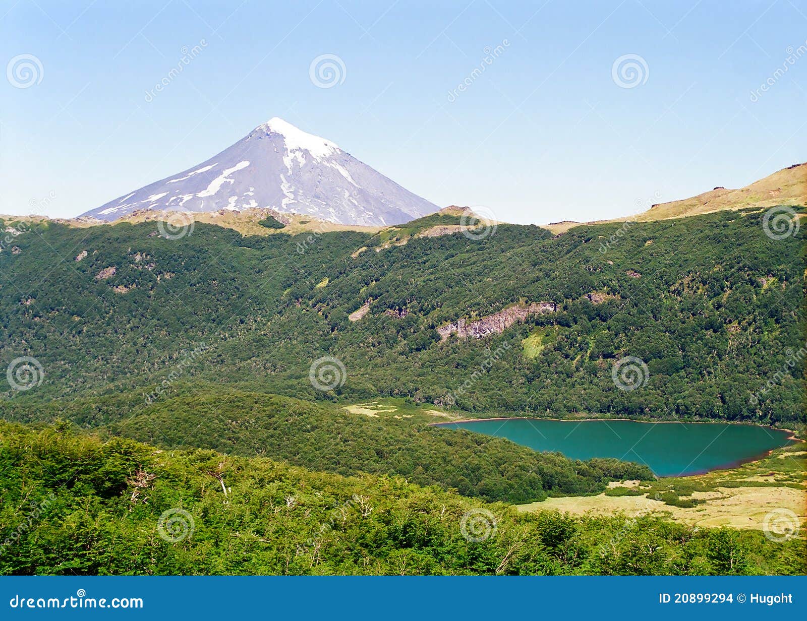 Lanin Volcano, Chile stock photo. Image of active, eruption - 20899294