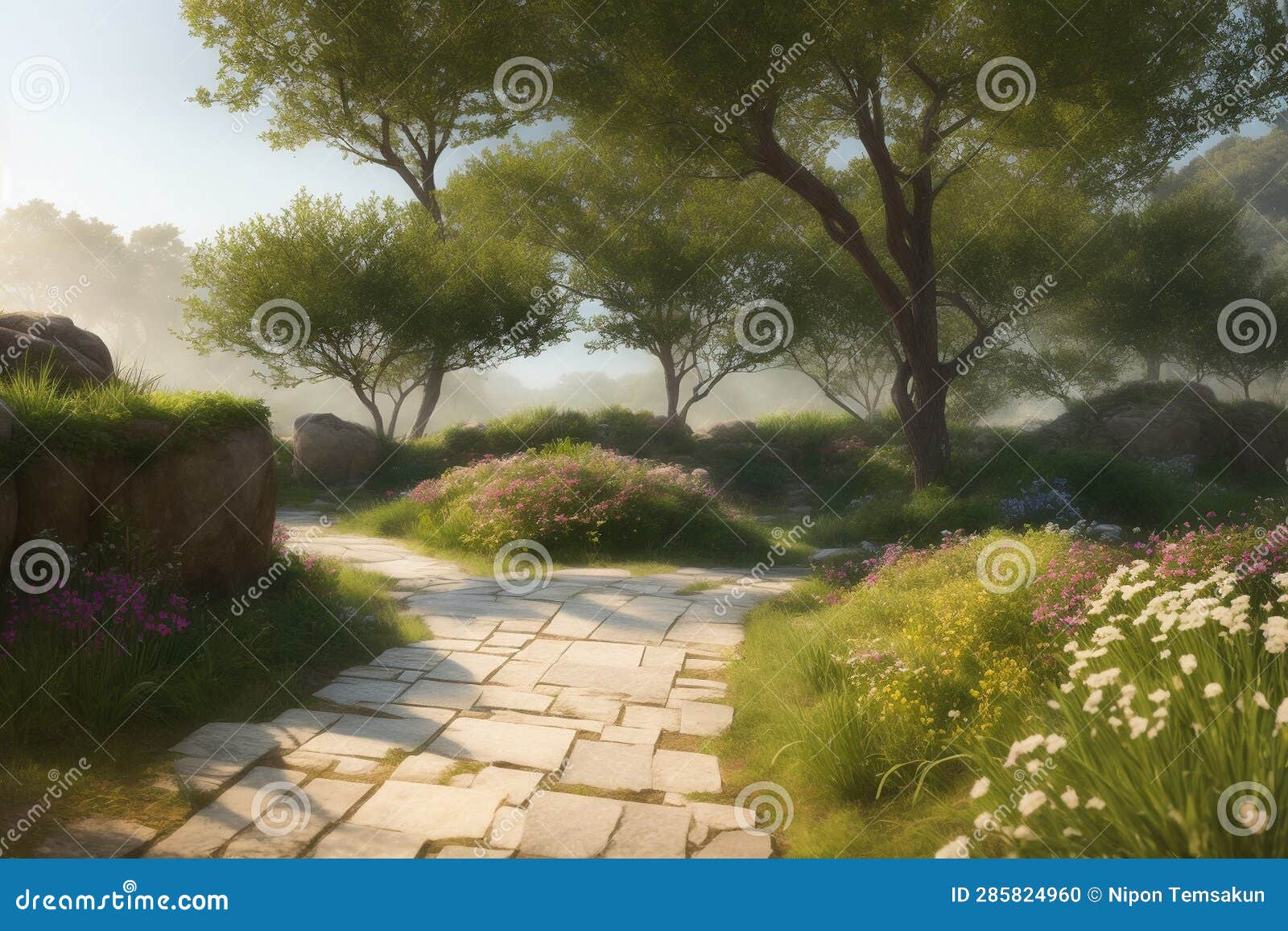 Overgrown Paths Incorporate a Foreground Element Made with Generative ...