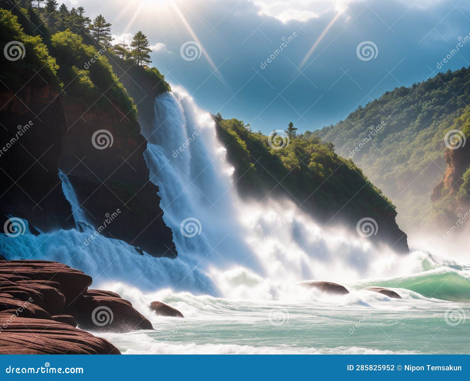 Surfing Waves Capture the Motion of the Waterfall with a Slow Shutter ...