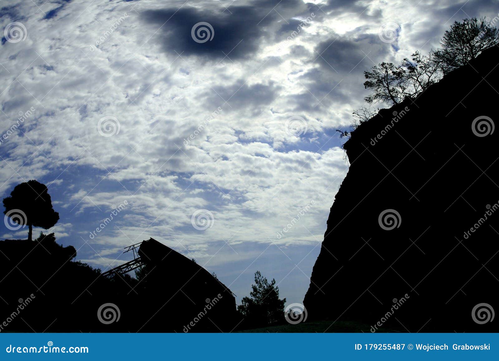 Landscape of Rocks with a Cloudy Sky Stock Image - Image of summer ...