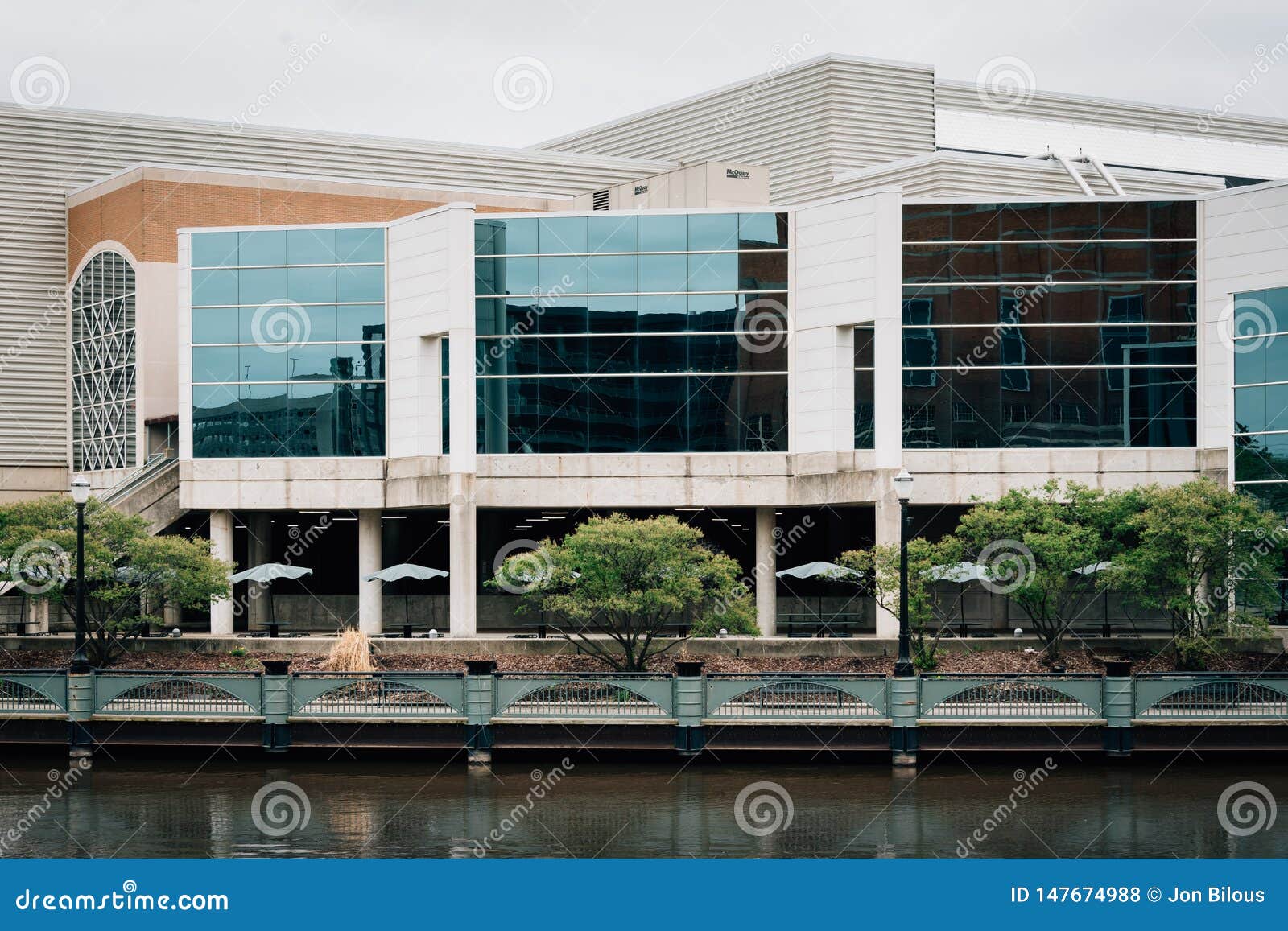 The Lansing Center, Along the Fox River in Lansing, Michigan Editorial ...