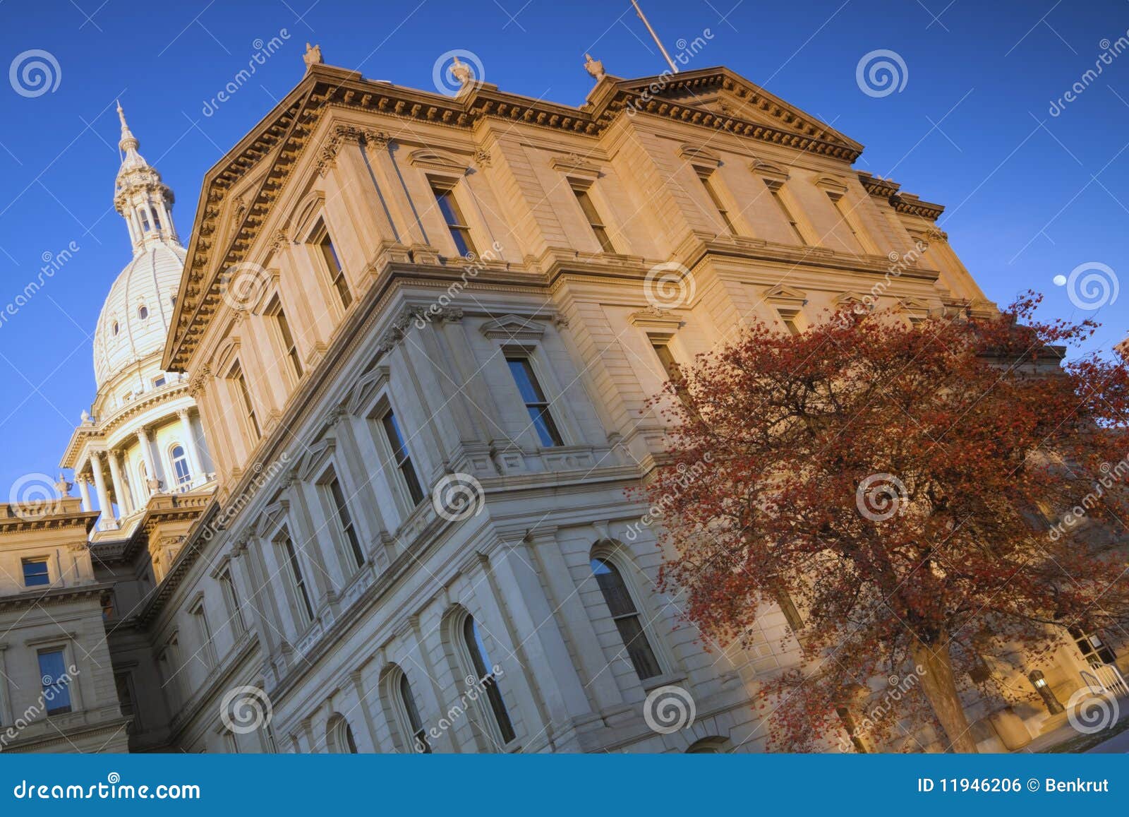 Lansing, Michigan - State Capitol Stock Photo - Image of building ...