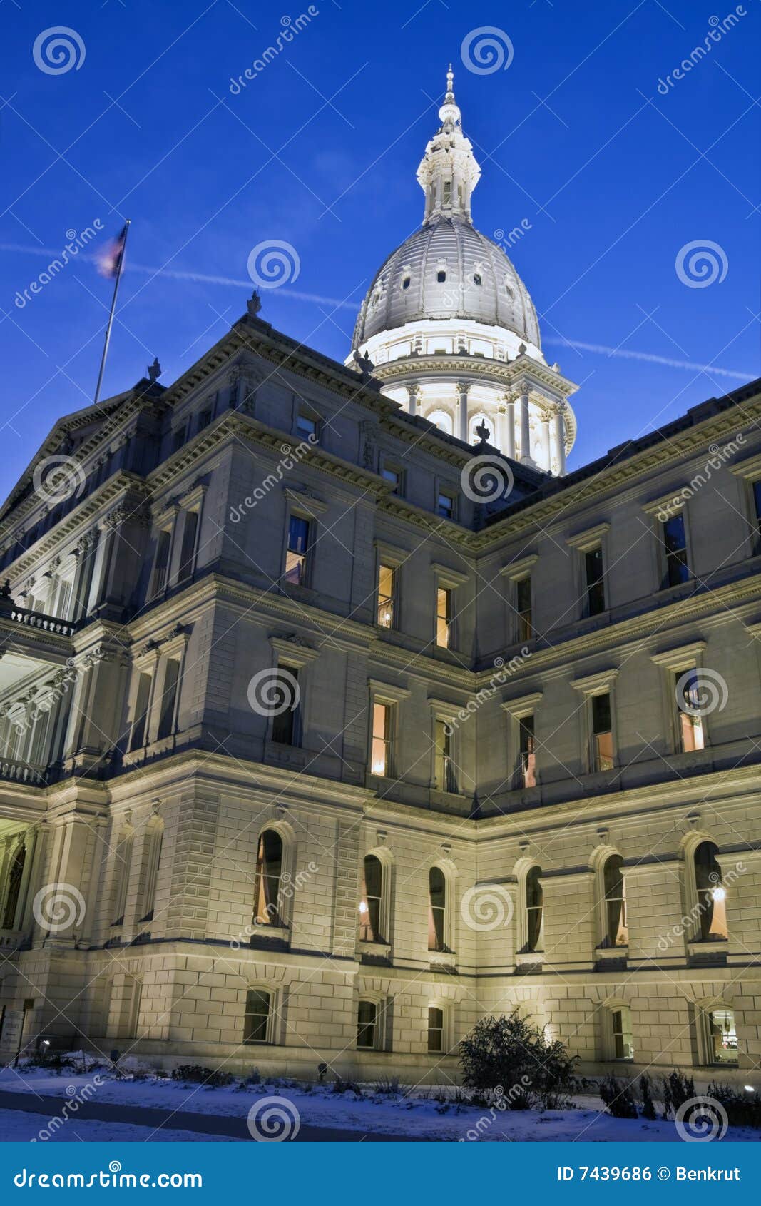 Lansing, Michigan - State Capitol Stock Photo - Image of facade ...