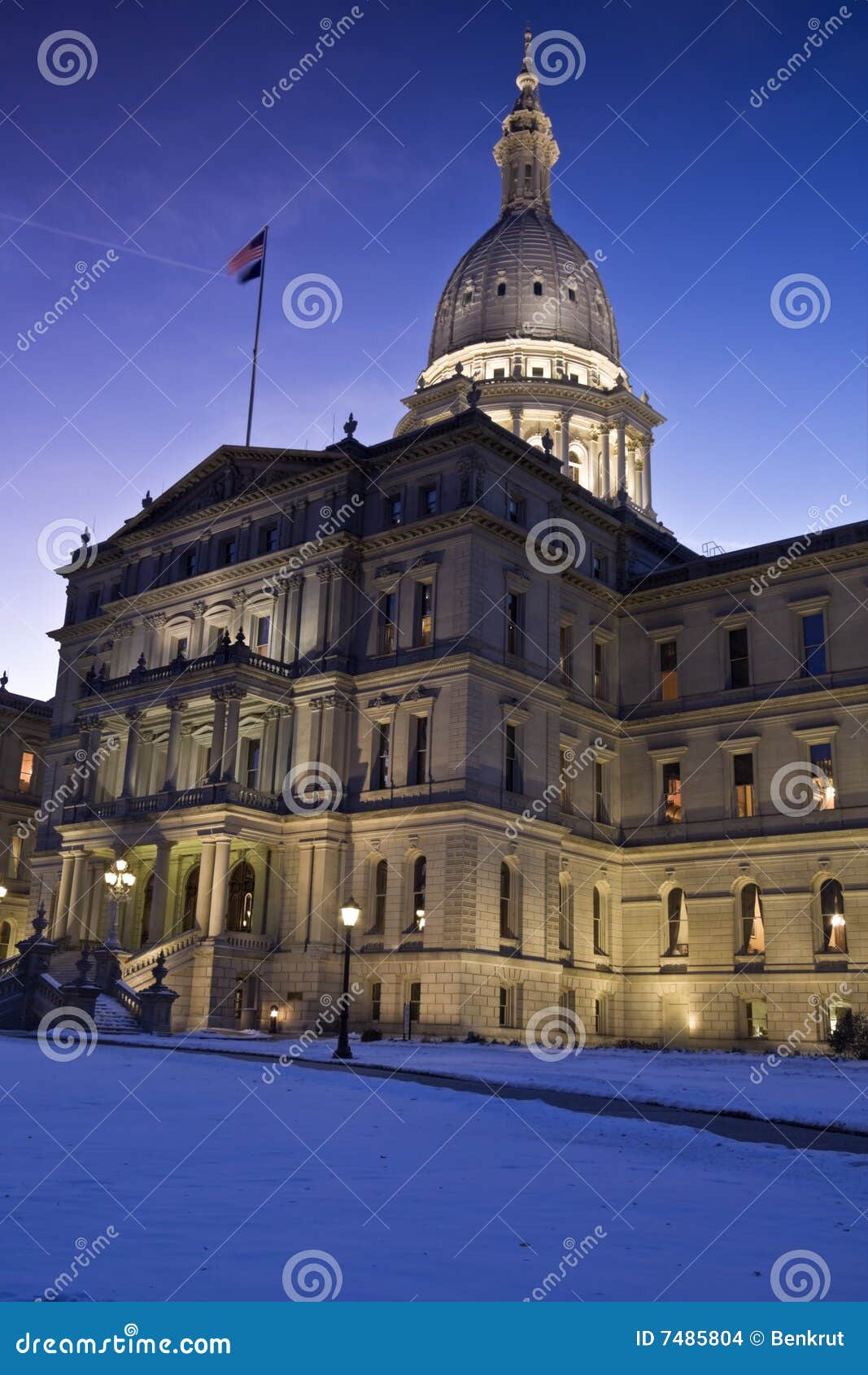 Lansing, Michigan - State Capitol Stock Photo - Image of courthouse ...