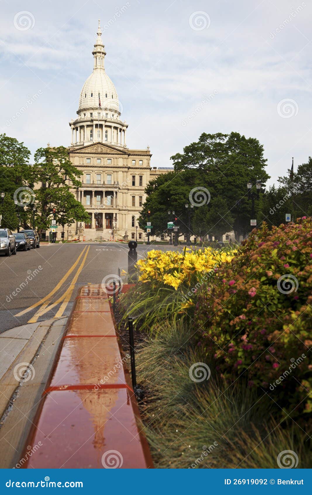 Lansing, Michigan - State Capitol Building Stock Photo - Image of ...