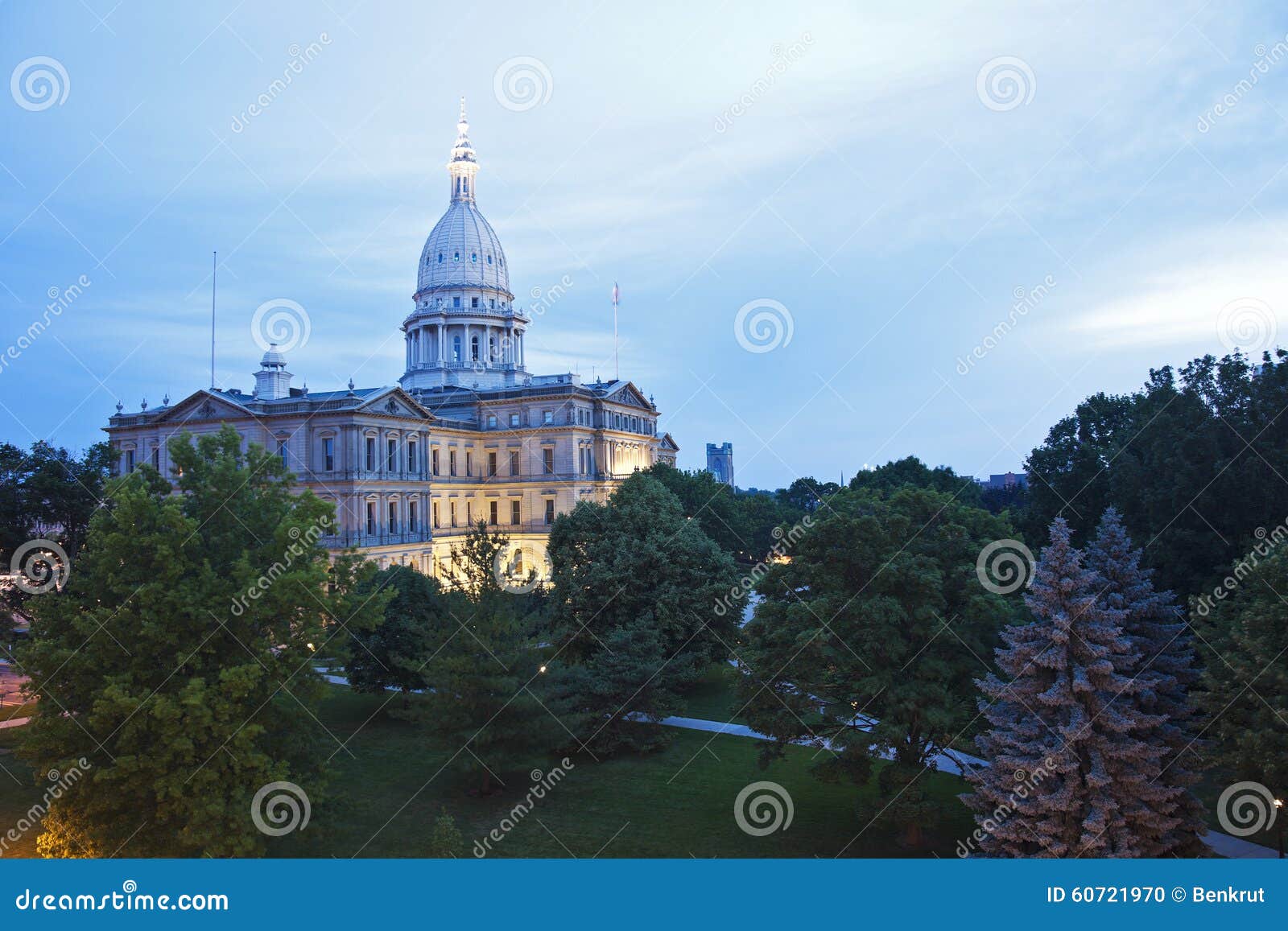 Lansing, Michigan - State Capitol Building Stock Photo - Image of ...