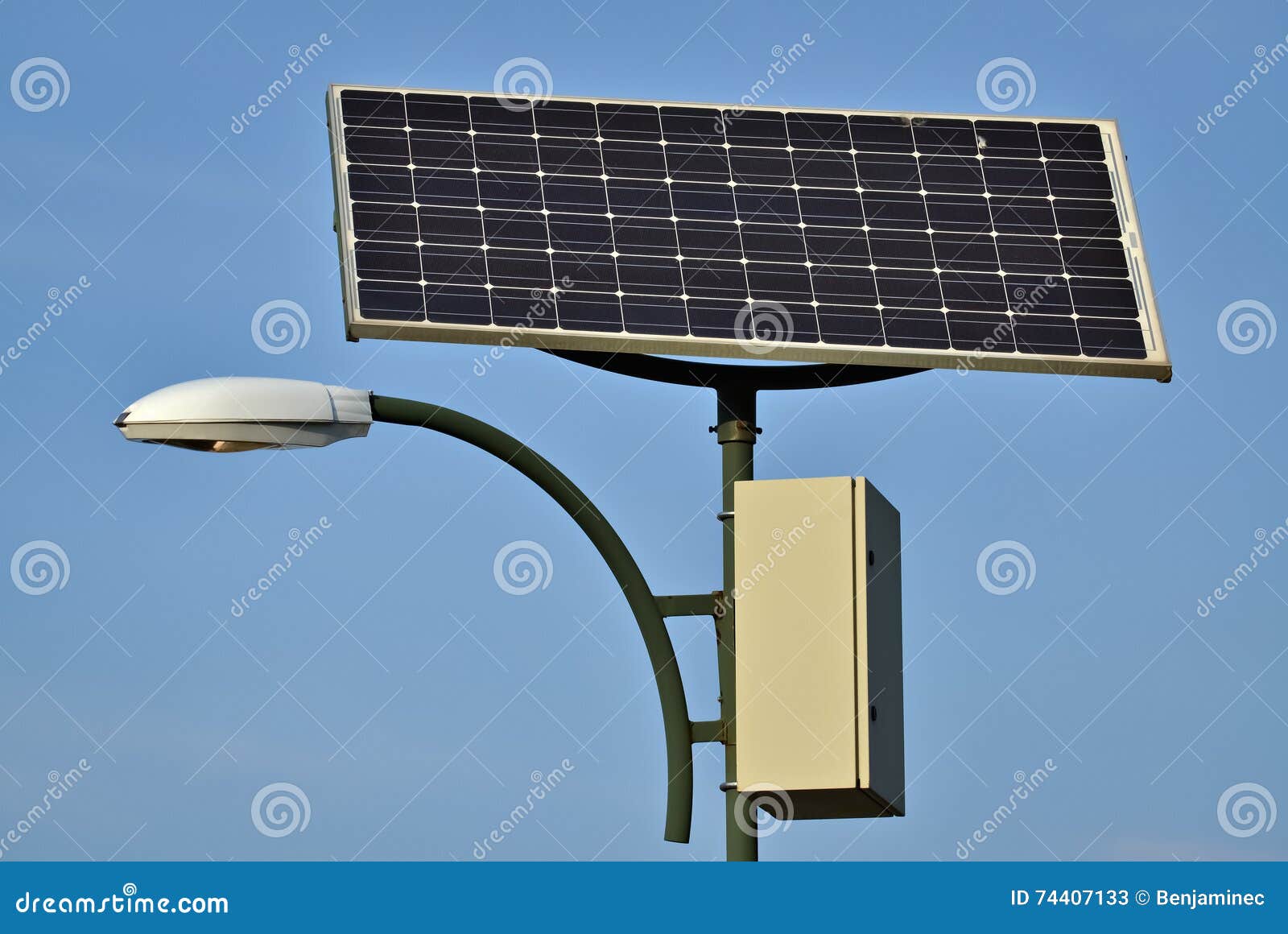 Lantaarnpaal En Zonnepaneel Stock Afbeelding - Image of verzamelaar ...