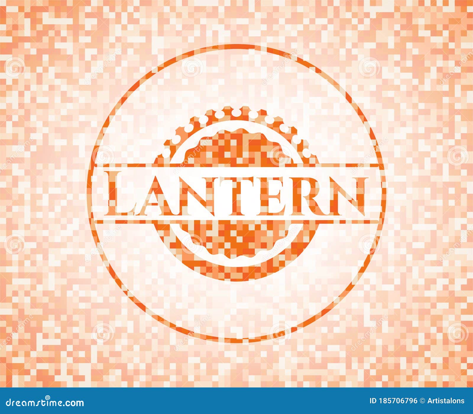 Lantern Abstract Orange Mosaic Emblem EPS10 Stock Vector - Illustration ...