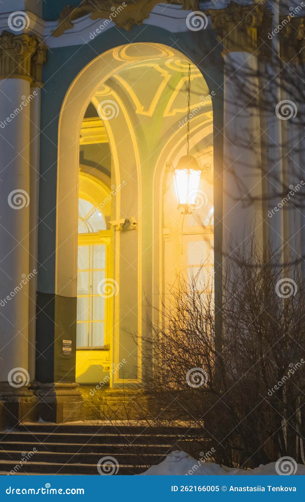 Lantern in the Arch of the Hermitage Stock Image - Image of landmark ...