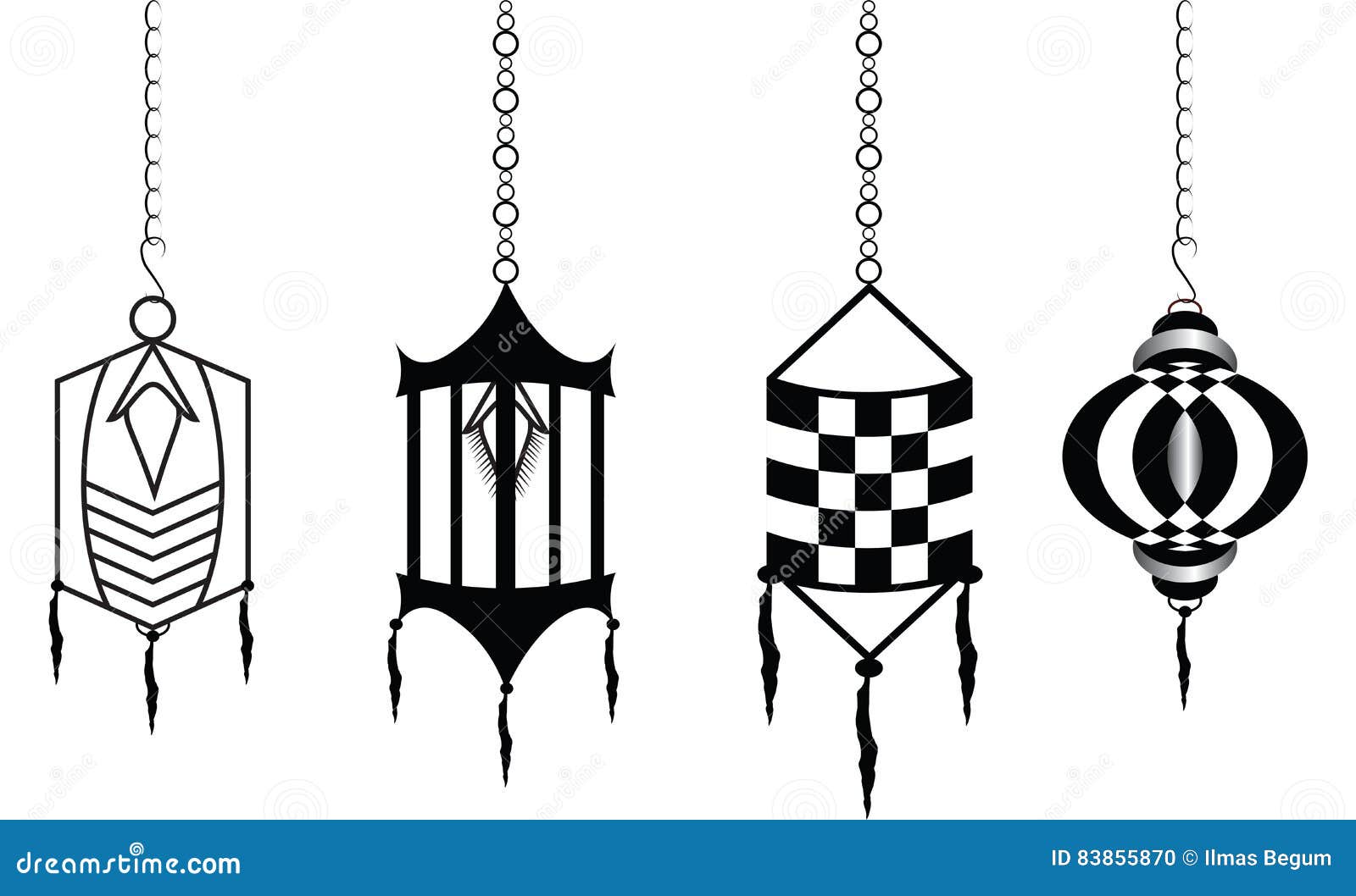 Lantern Collection Vector stock vector. Illustration of asian - 83855870