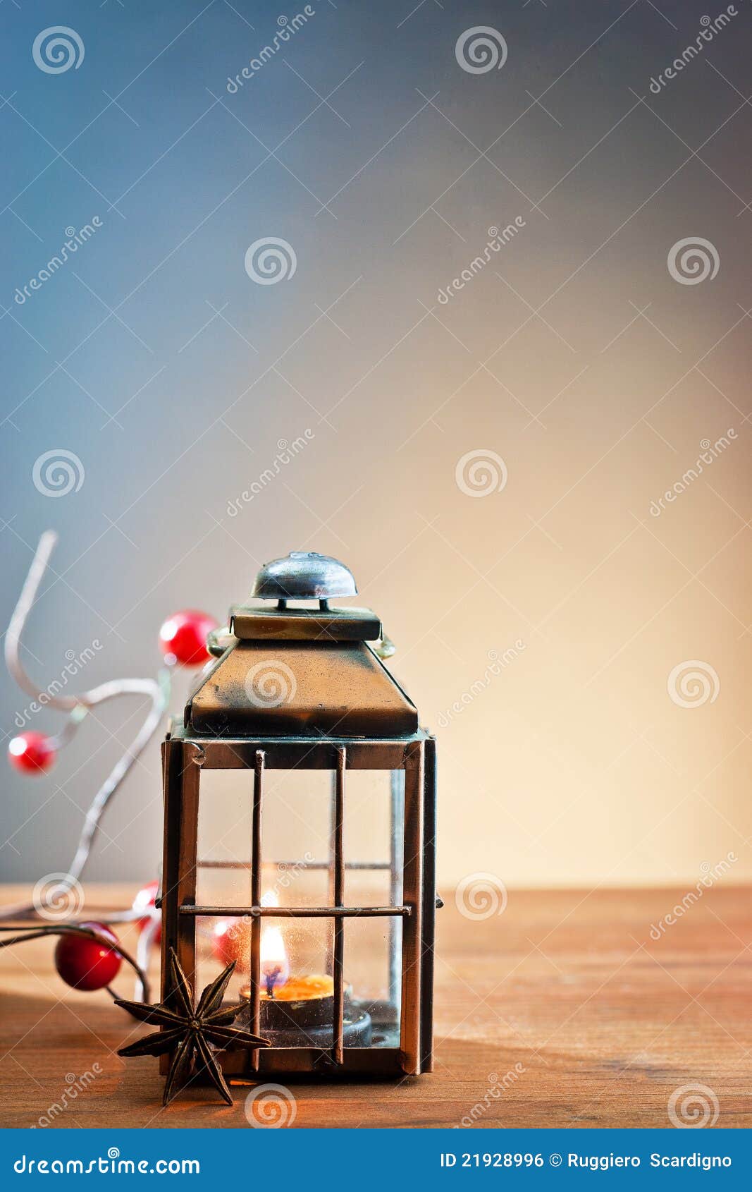 Lantern with the flame stock photo. Image of december - 21928996