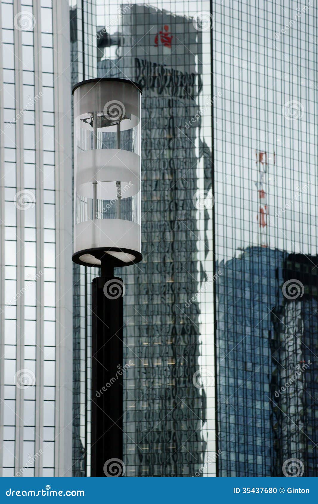 Lantern in Front of a Abstract Skyscraper Facade Stock Photo - Image of ...