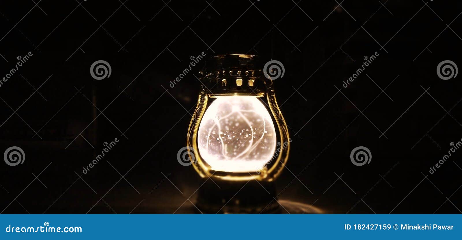 Lantern Light in Dark Night Stock Image - Image of white, black: 182427159