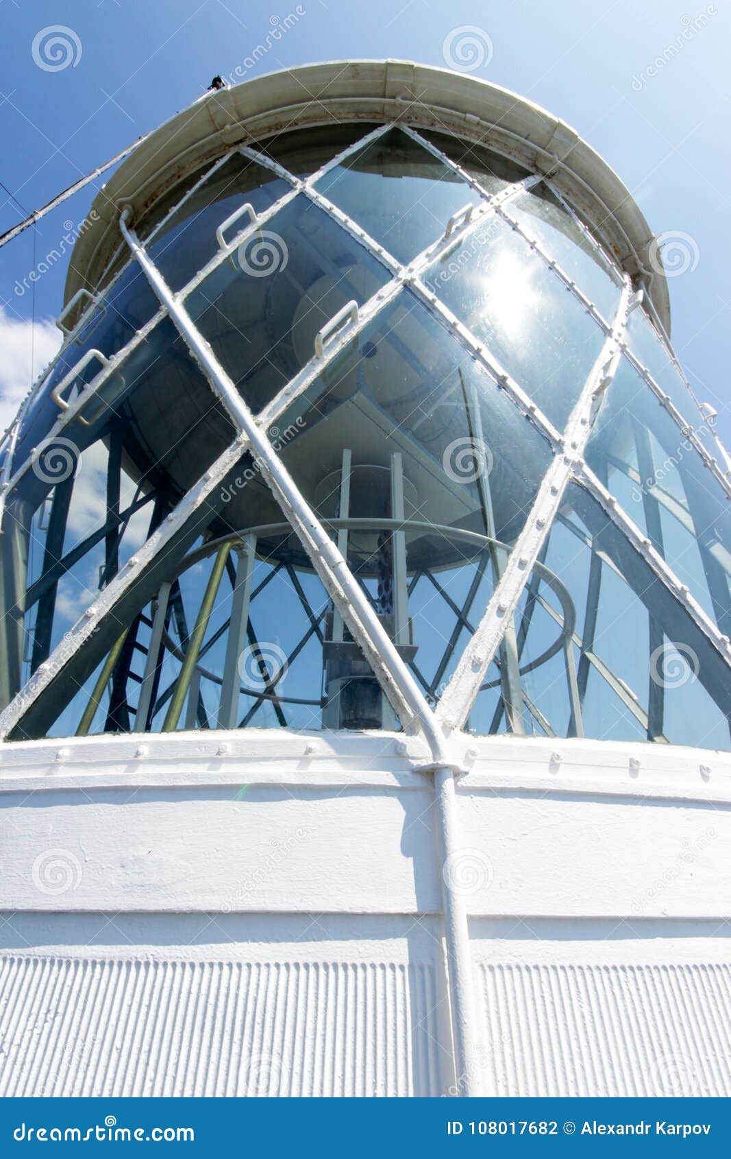 Lantern on a lighthouse stock photo. Image of bright - 108017682