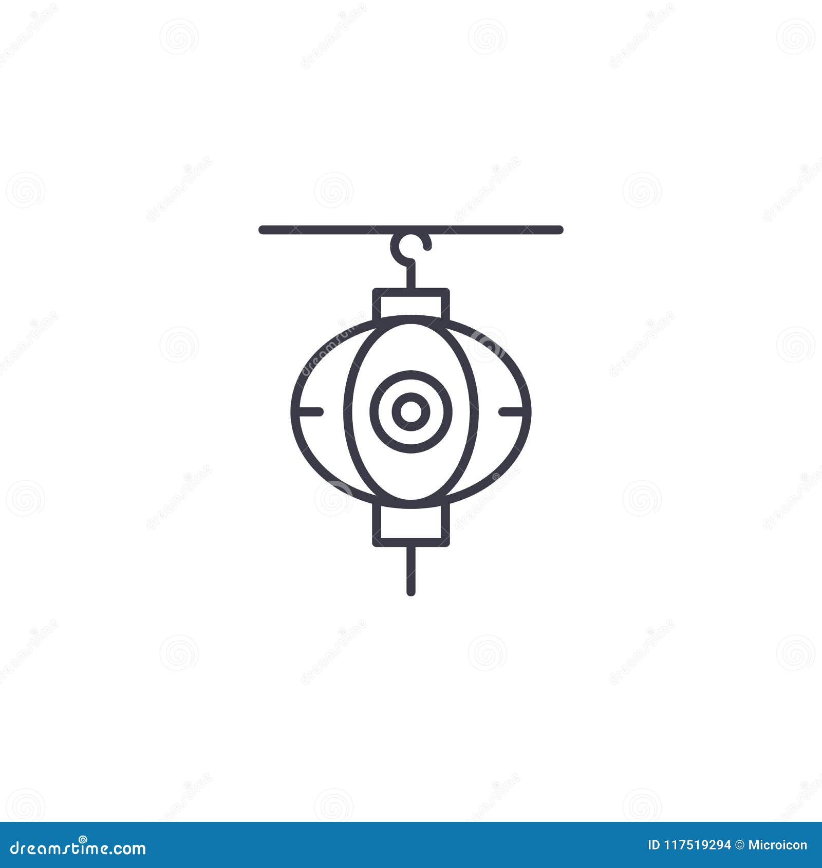 Lantern Linear Icon Concept. Lantern Line Vector Sign, Symbol ...