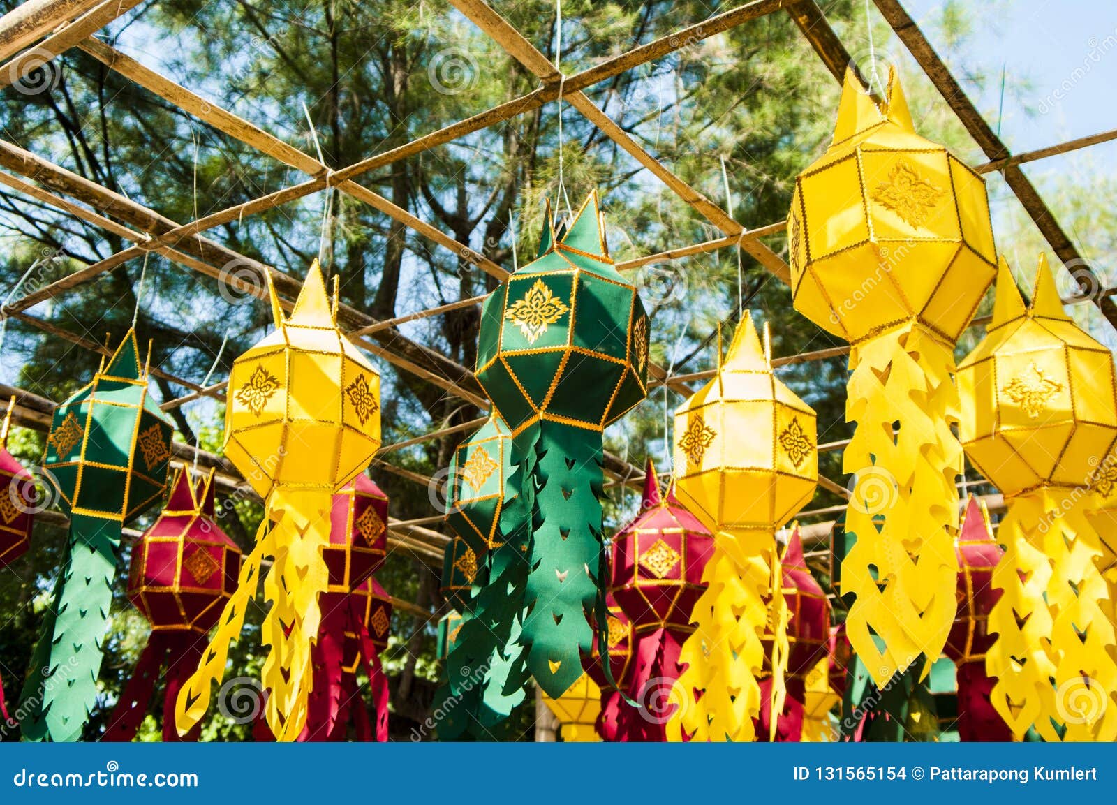 Lantern Made of Paper ; Lantern Tradition Handcraft Stock Photo - Image ...
