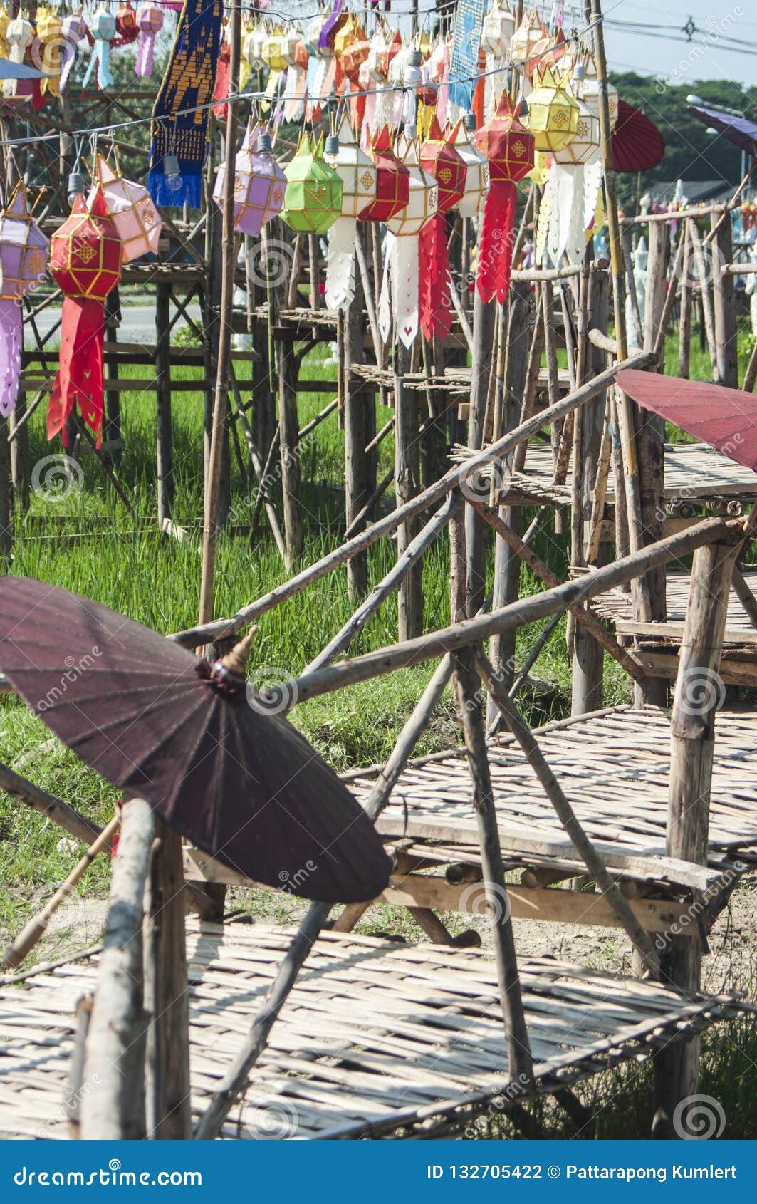 Lantern Made of Paper ; Lantern Tradition Handcraft Stock Photo - Image ...