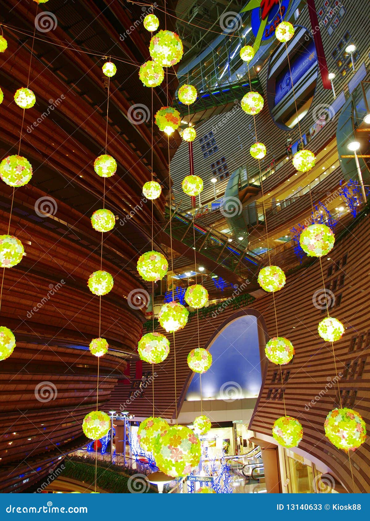 Lantern in modern building stock image. Image of high - 13140633