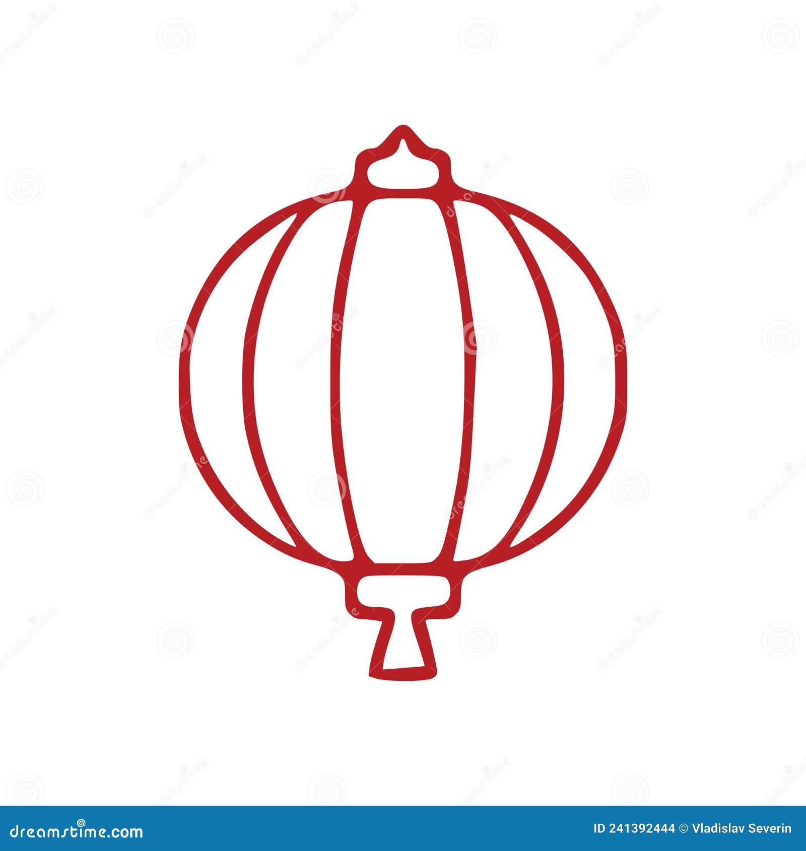 Lantern outline icon stock vector. Illustration of isolated - 241392444