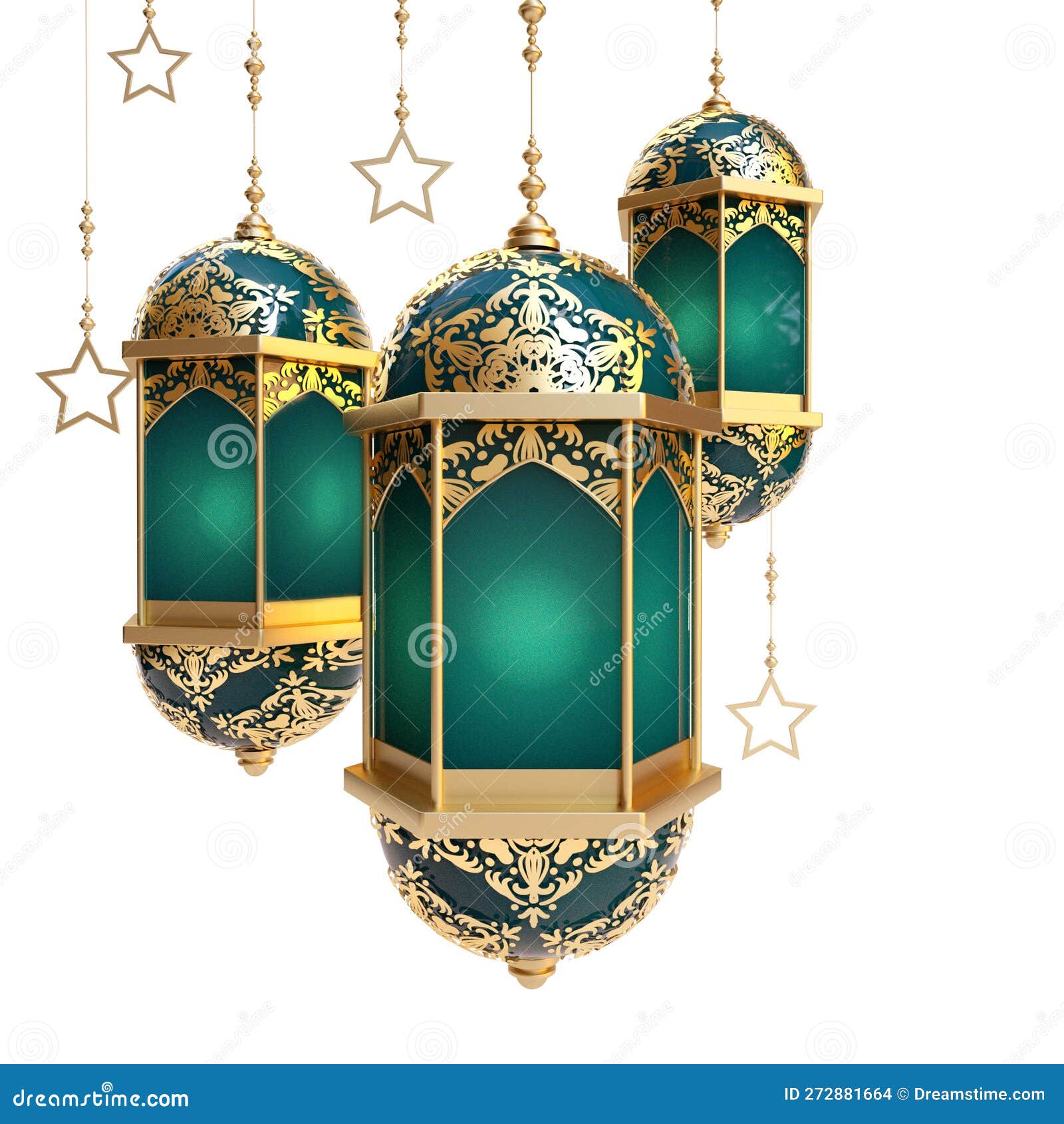 Lantern Ramadan Lamp Concept with Moon Stock Illustration ...