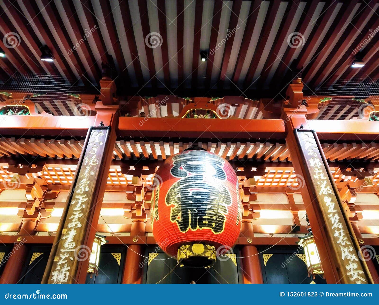 Lantern at Sensoji Temple Main Hall Stock Image - Image of traditional ...